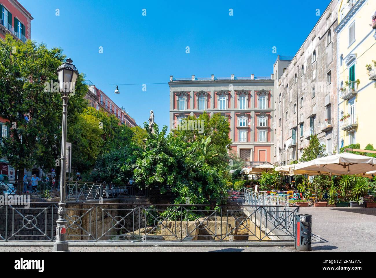 Naples,Italy, A landscape with classic architecture at Piazza Bellini ...