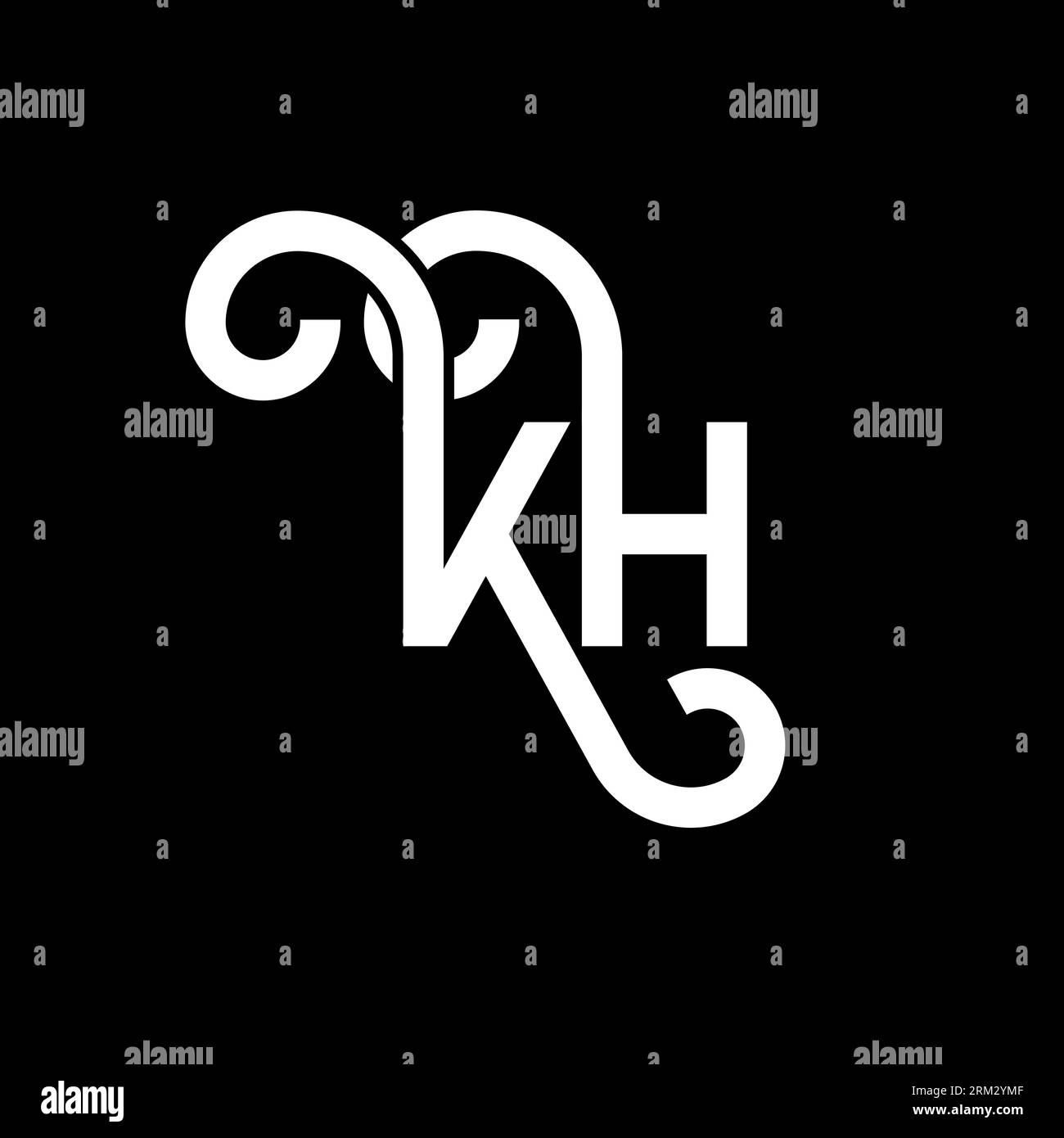 Kh clean logo Stock Vector Images - Alamy