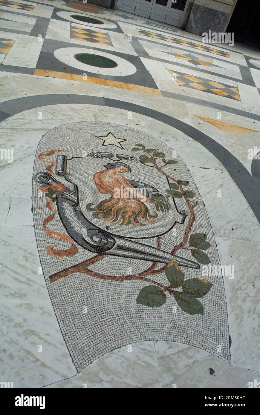 Naples,Italy, The mosaic art with zodiac sign of virgo at Galleria ...