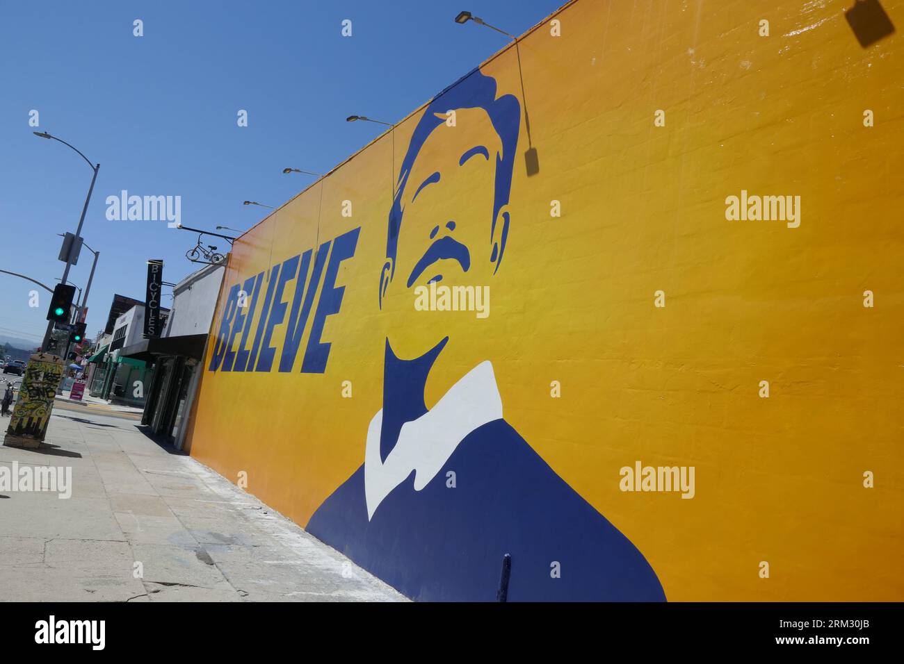 Los Angeles California Usa 24th August 2023 Believe Ted Lasso Street Art Mural Billboard On