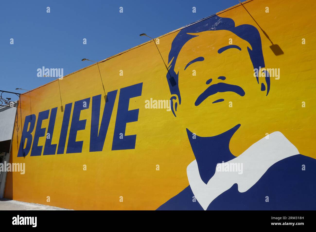 Los Angeles California Usa 24th August 2023 Believe Ted Lasso Street Art Mural Billboard On