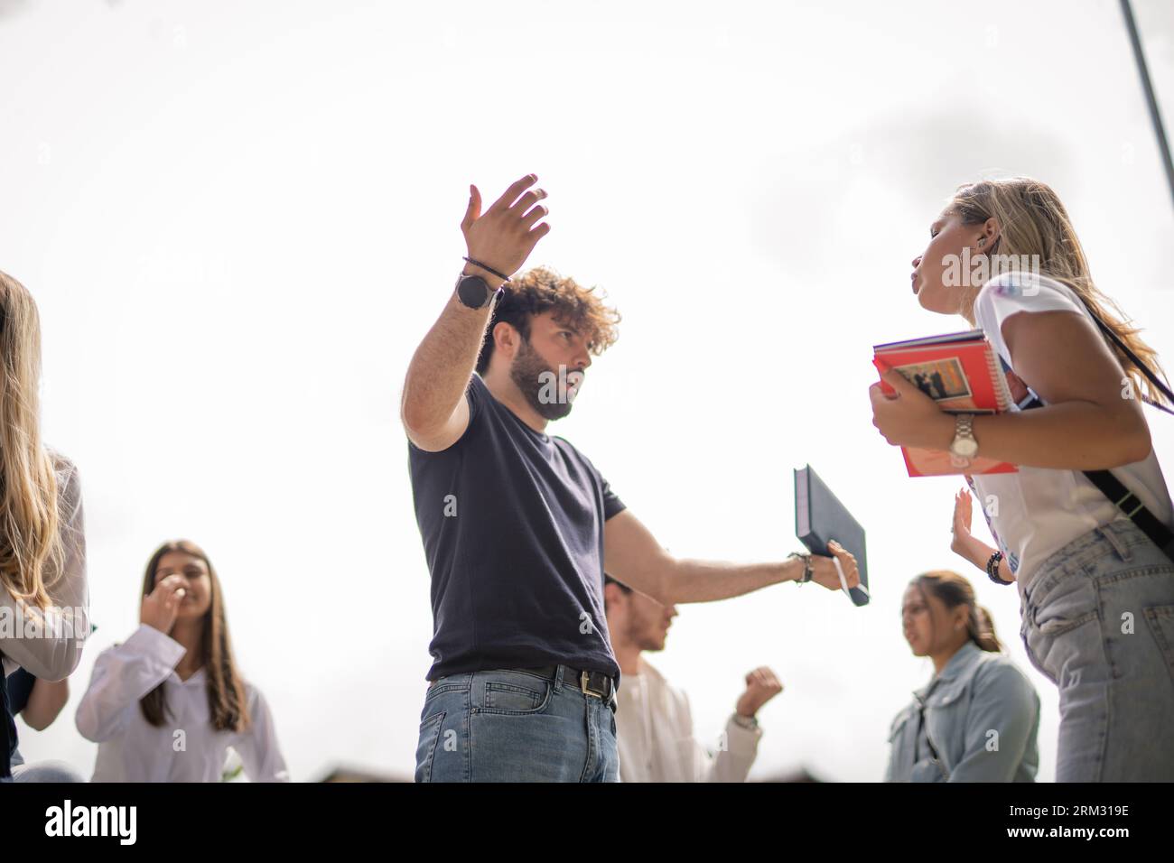 Mad at school colleague hi-res stock photography and images - Alamy