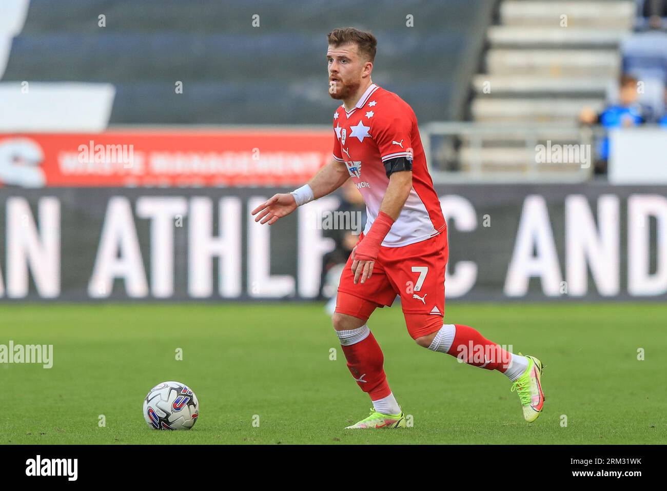Nicky Cadden #7 of Barnsley with the ball during the Sky Bet League 1 ...