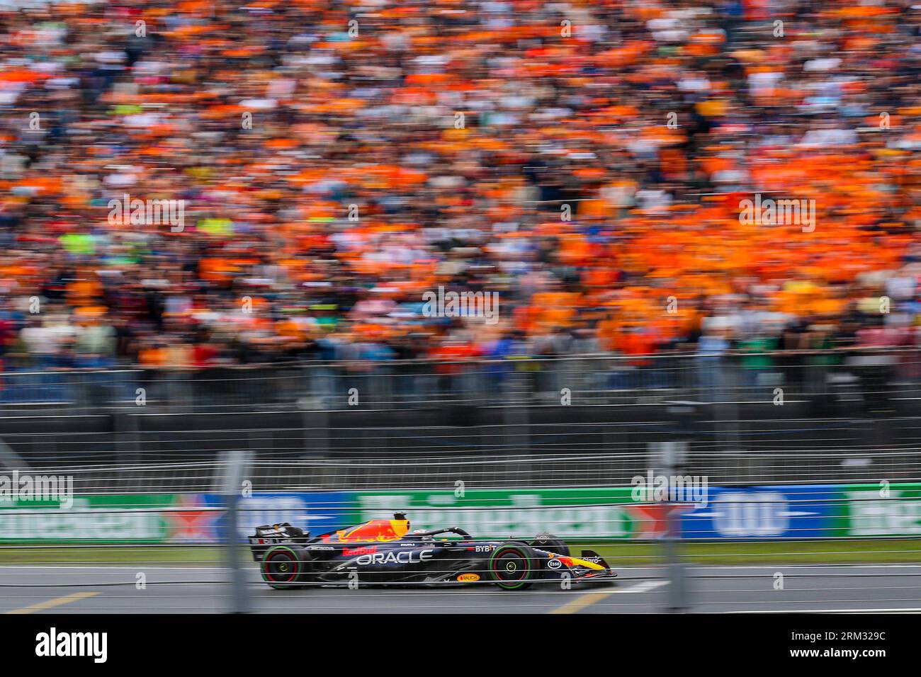 Max Verstappen 1 (NED), HONDA Red Bull Racing RB19 fans orange during the FORMULA 1 HEINEKEN ...