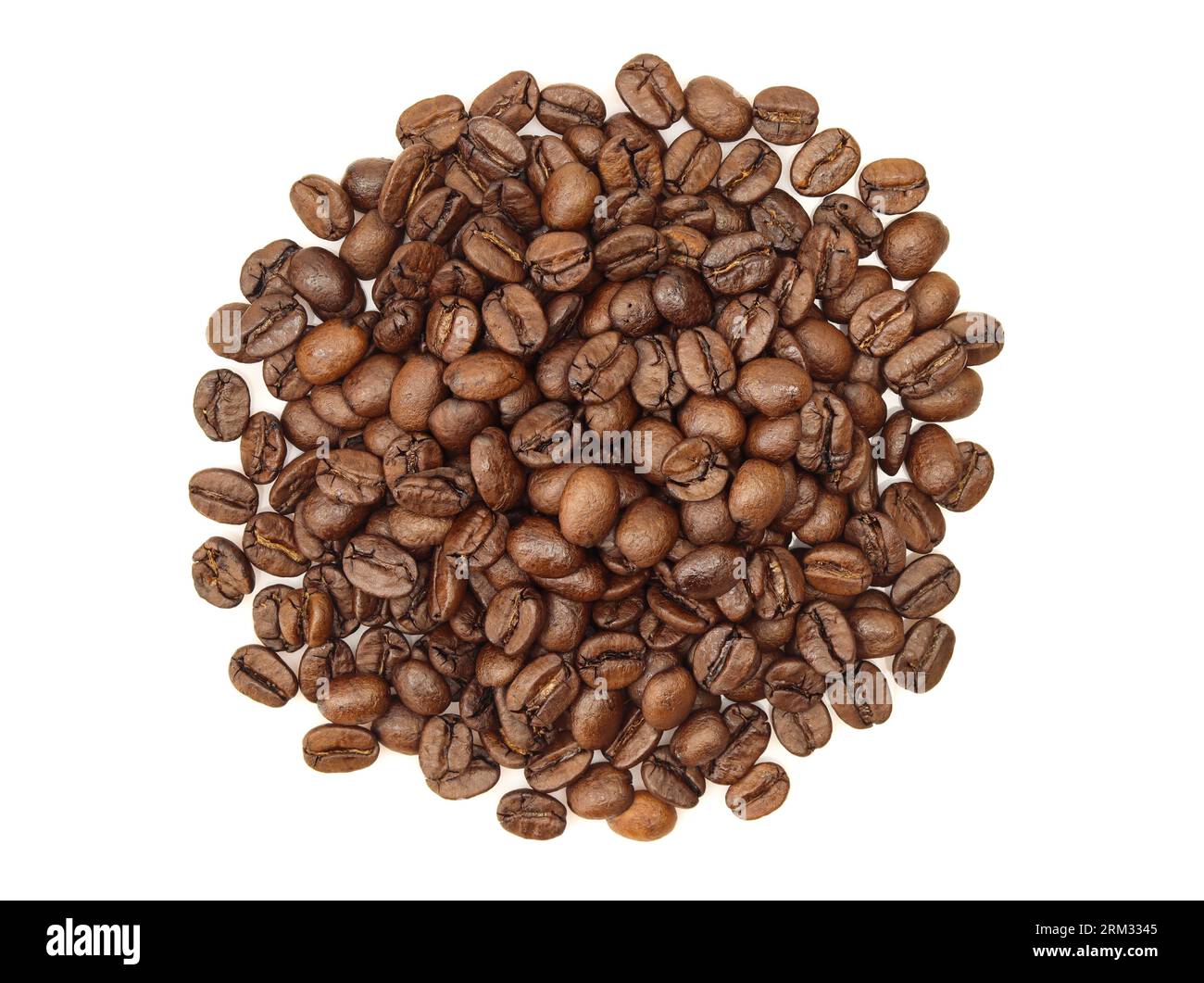 Pile of roasted arabica coffee beans isolated on white background Stock ...