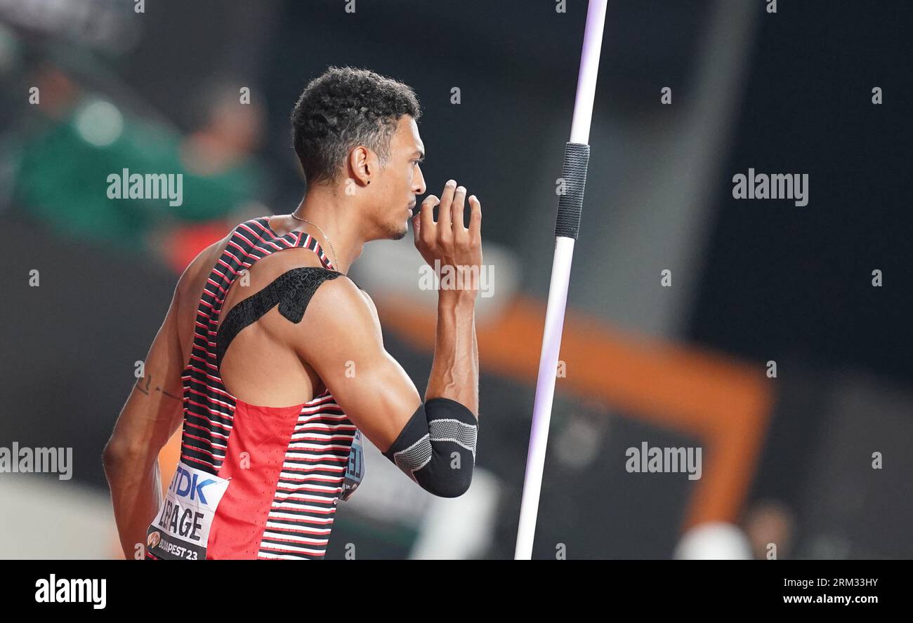 Budapest, Hungary. 26th Aug, 2023. Athletics: World Championships, Decathlon, Javelin Throw, Men ...