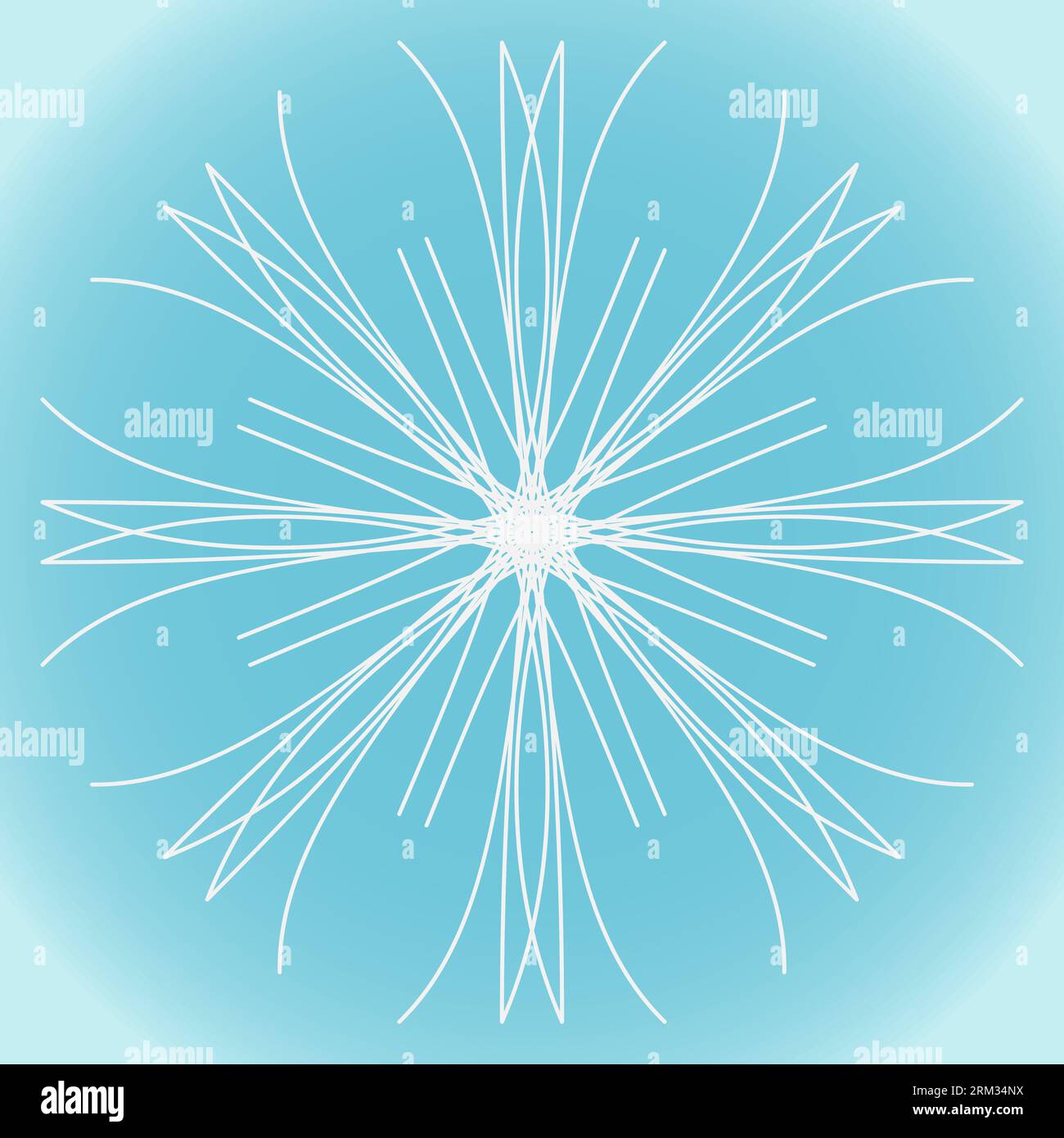 Snowflake vector simple abstract straight shape on blue gradient ...