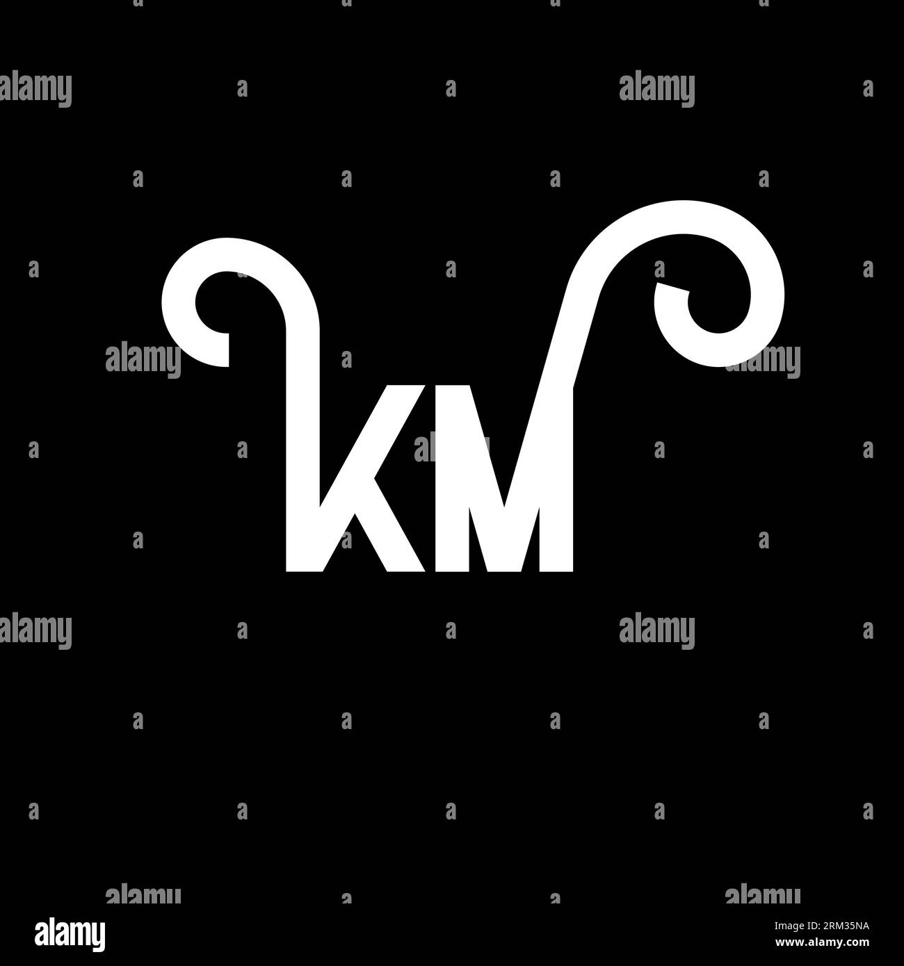 Km marketing logo Black and White Stock Photos & Images - Alamy