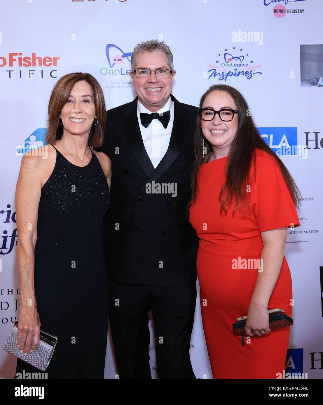 Los Angeles, California, USA. 24th August, 2023. Katie Martin, Jim Martin, and Lacey Felder of ...