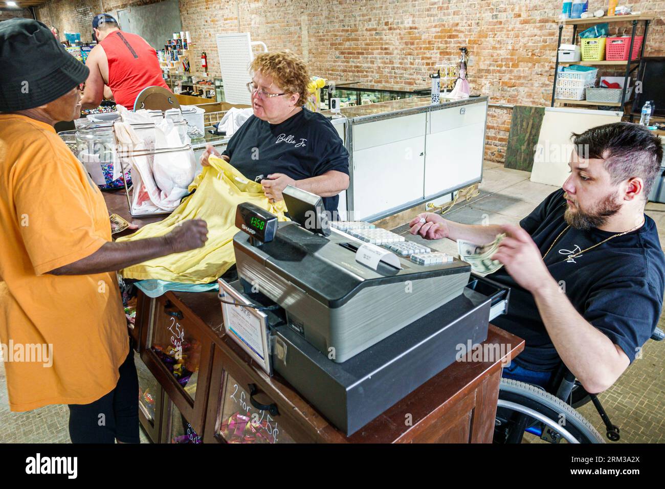 Customer owner cashier disabled disability handicapped hi-res stock ...