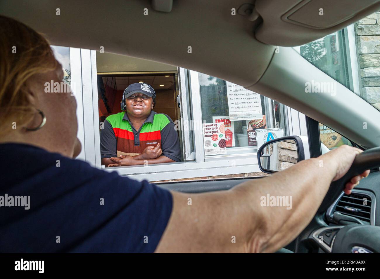 Claxton Georgia,Burger King fast food,drive up thru ordering from car ...