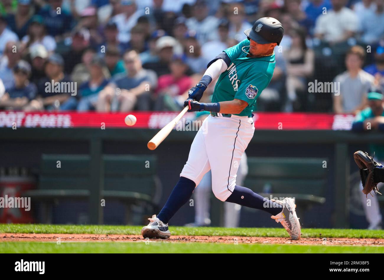 Seattle Mariners' Josh Rojas hits a home run against the Kansas City ...