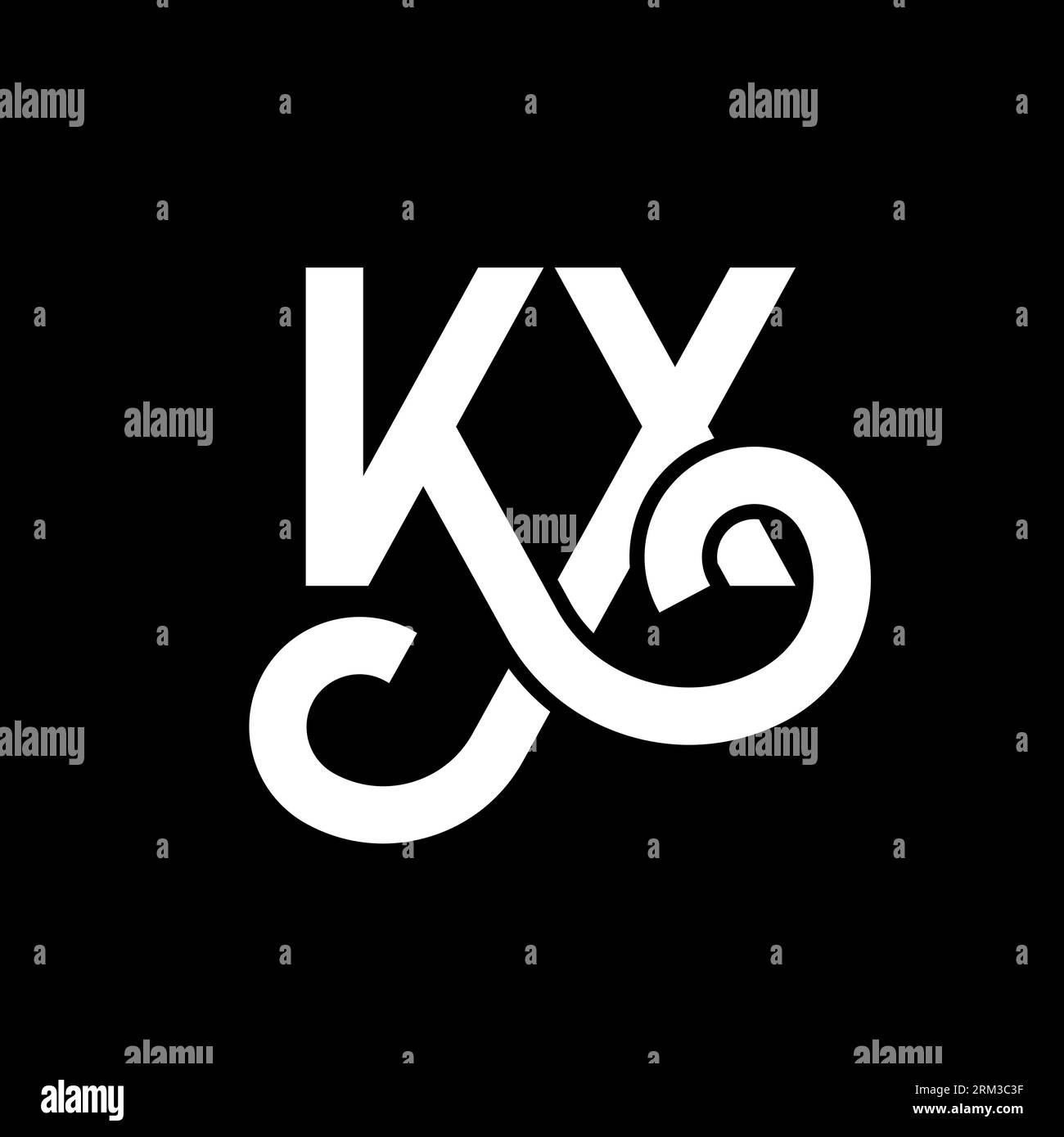 KX letter logo design on black background. KX creative initials letter ...