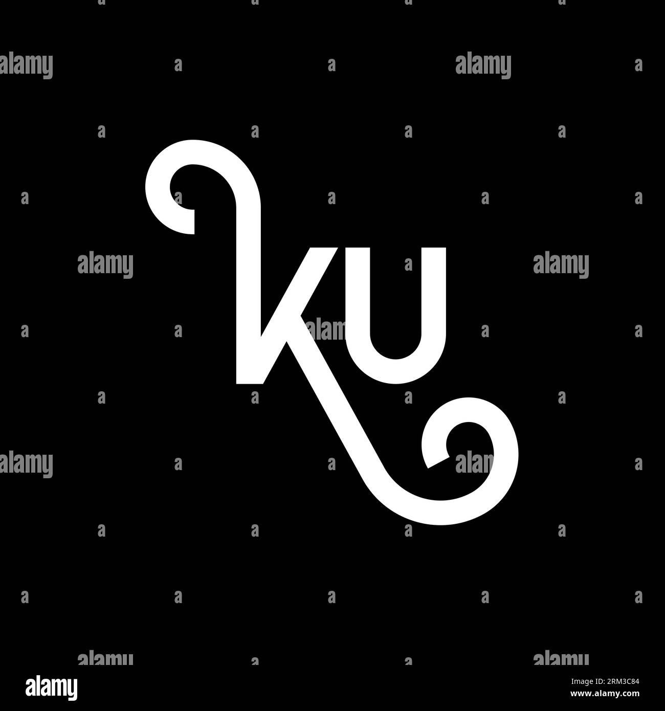 Ku letters Stock Vector Images - Alamy
