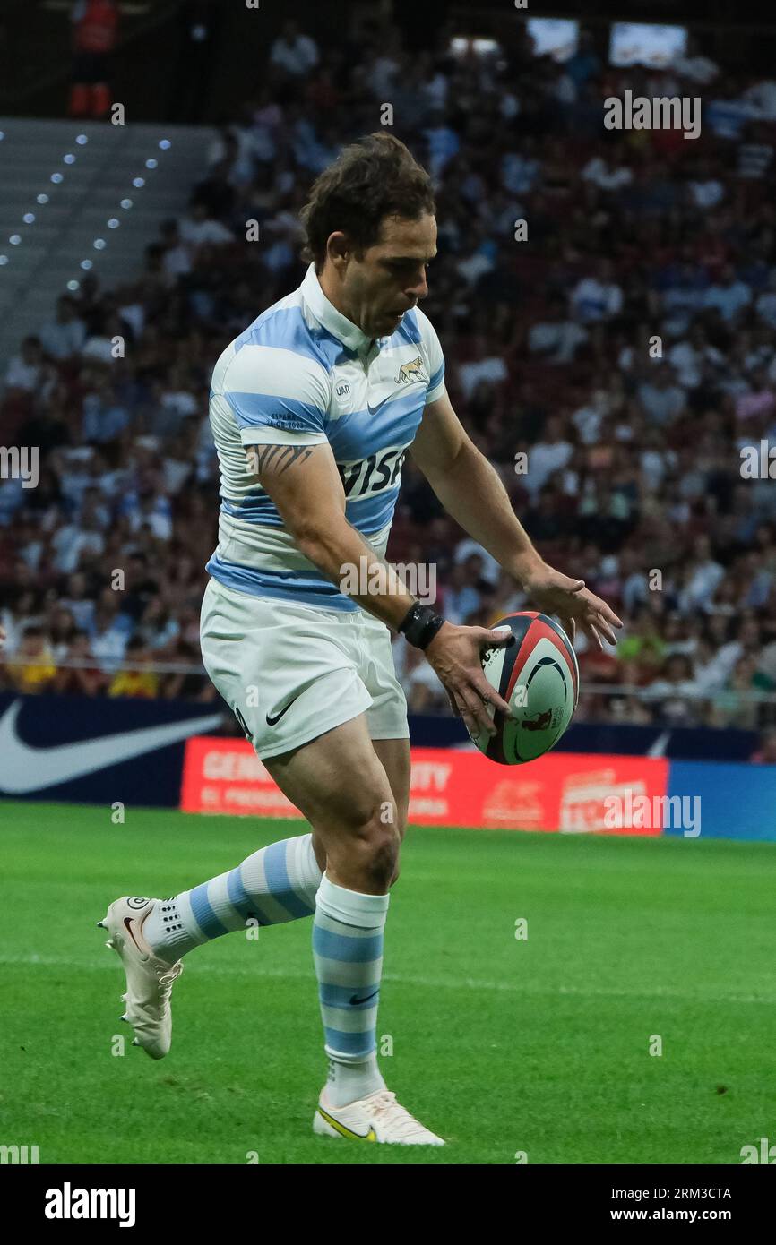 Players in action during the international friendly rugby match prior ...