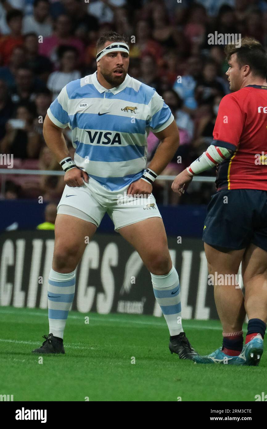 Players in action during the international friendly rugby match prior ...