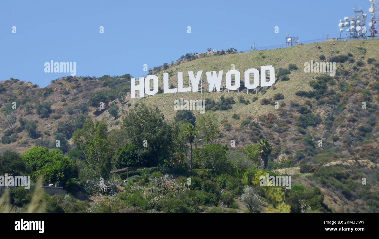 Los Angeles, California, USA 22nd August 2023 Hollywood Sign from ...