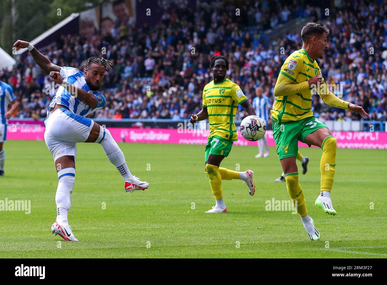 Sorba Thomas of Huddersfield Town shoots at goal during the Sky Bet ...