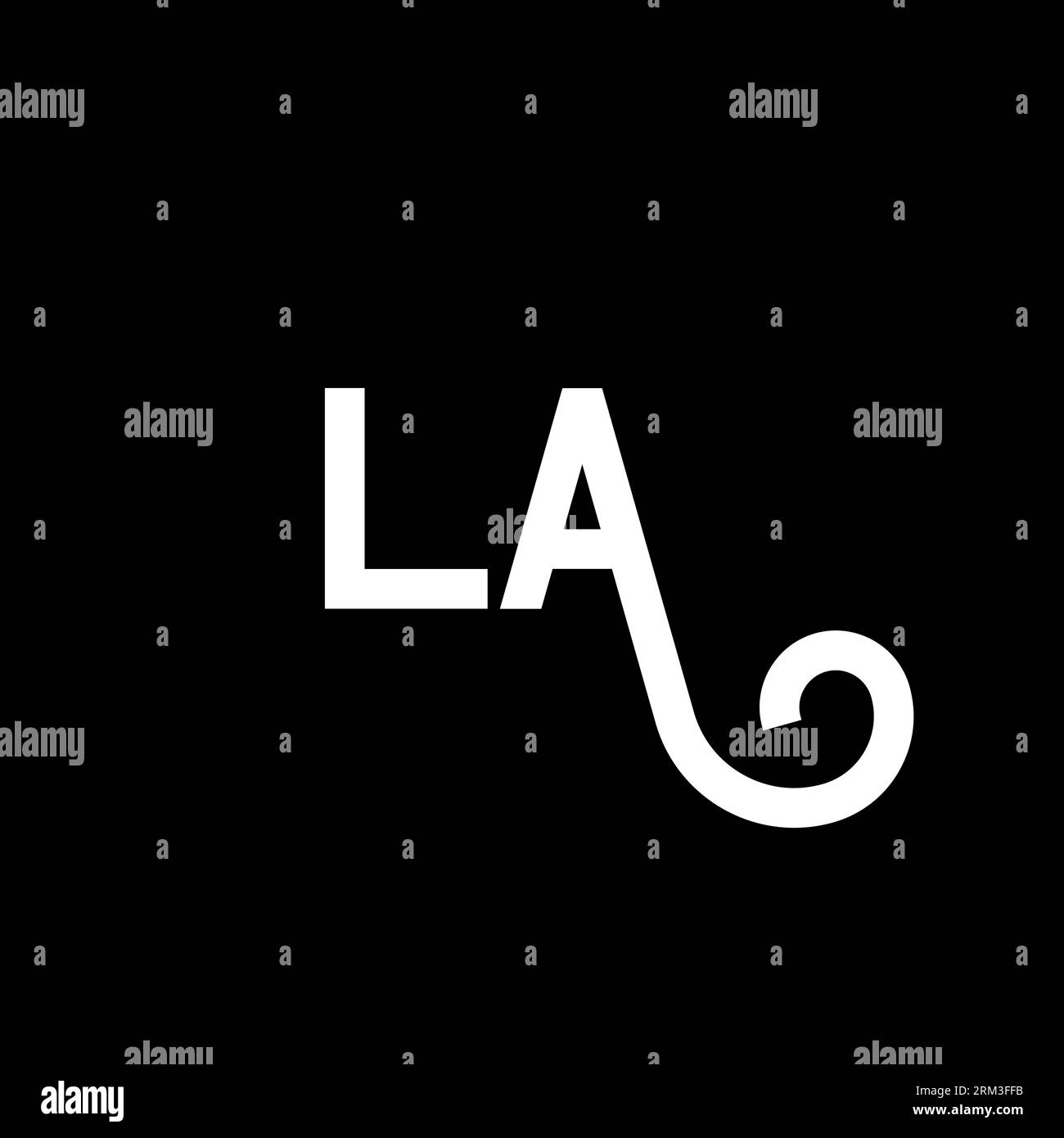 LA Letter Logo Design. Initial letters LA logo icon. Abstract letter LA ...