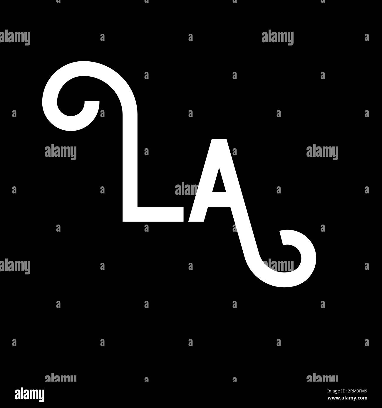 LA Letter Logo Design. Initial letters LA logo icon. Abstract letter LA ...