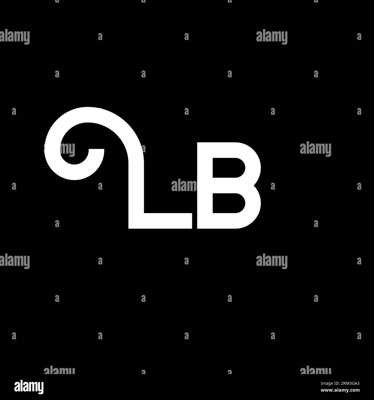 LB Letter Logo Design. Initial letters LB logo icon. Abstract letter LB ...