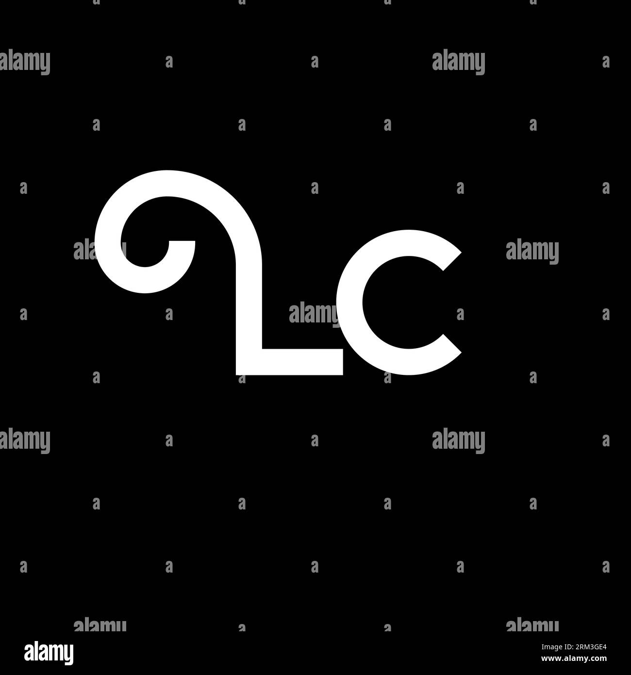 LC Letter Logo Design. Initial letters LC logo icon. Abstract letter LC ...