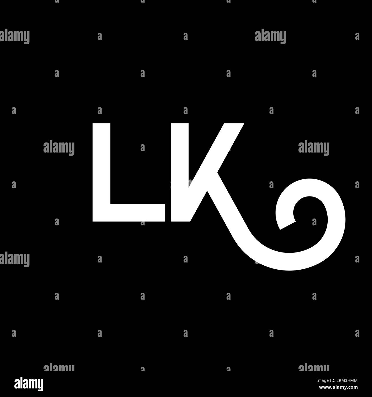 LK Letter Logo Design. Initial letters LK logo icon. Abstract letter LK ...