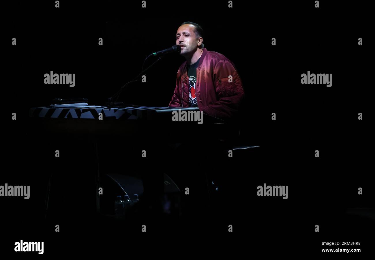 Jamel, Germany. 26th Aug, 2023. Rapper Danger Dan provides musical ...