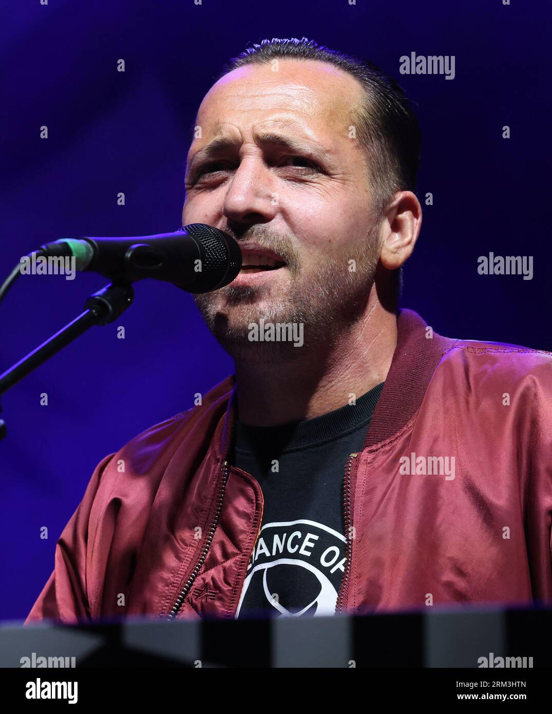 Jamel, Germany. 26th Aug, 2023. Rapper Danger Dan provides musical ...