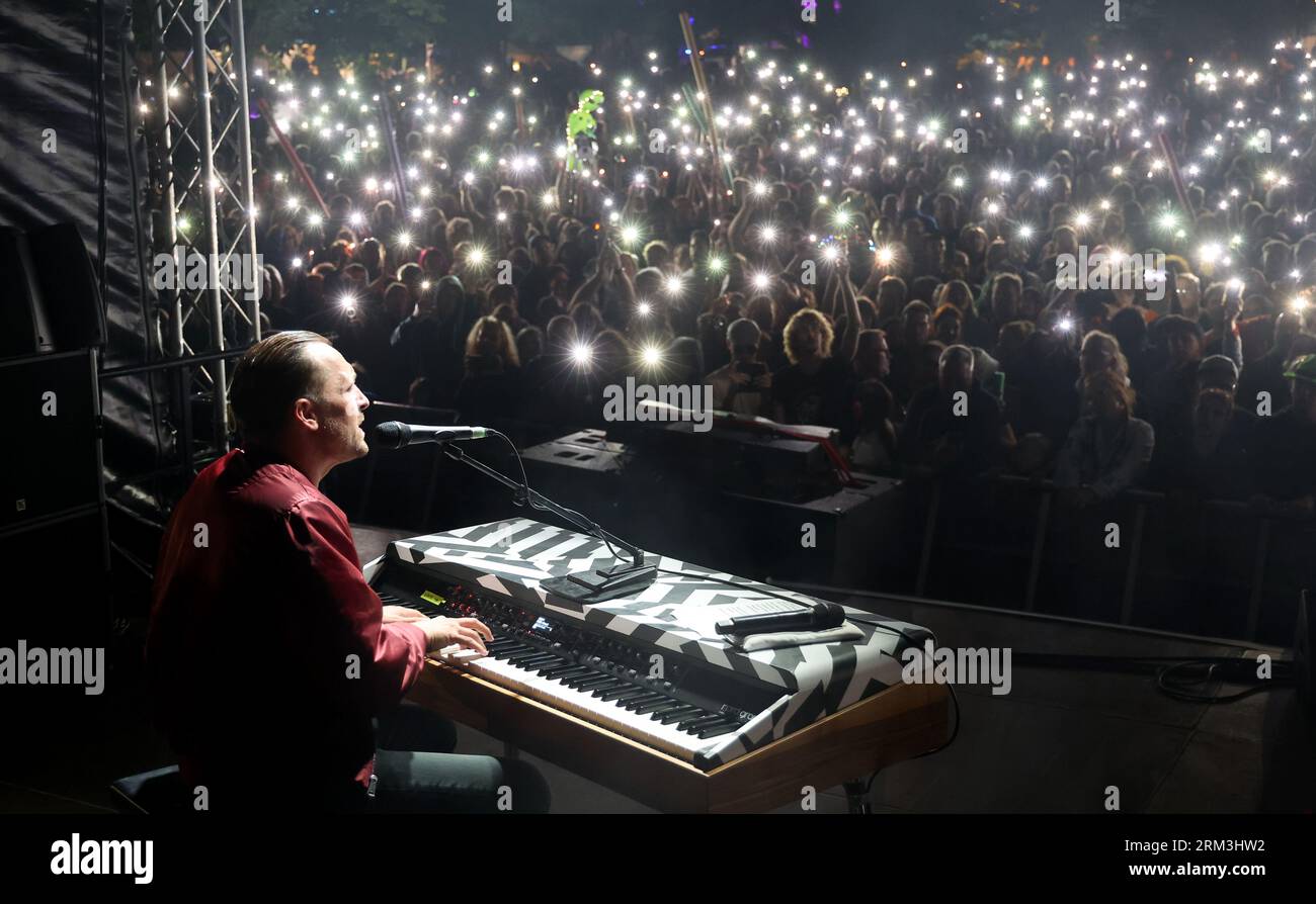Jamel, Germany. 26th Aug, 2023. Rapper Danger Dan provides musical ...