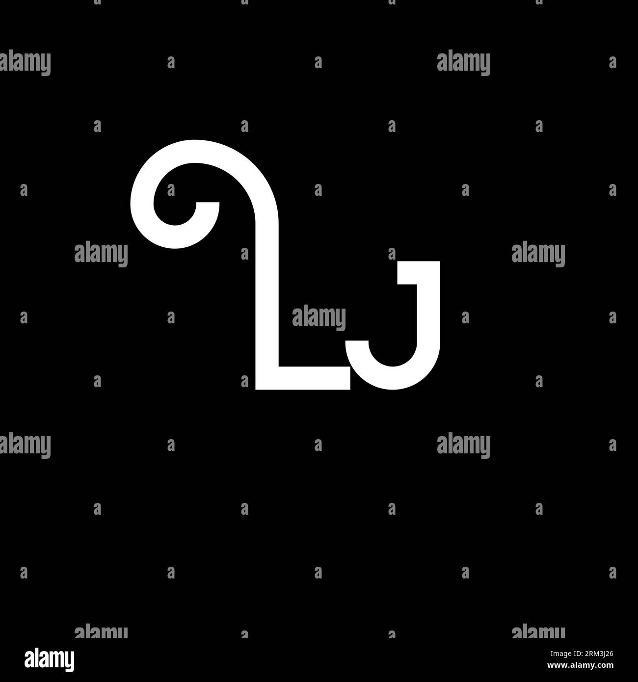 LJ Letter Logo Design. Initial letters LJ logo icon. Abstract letter LJ ...