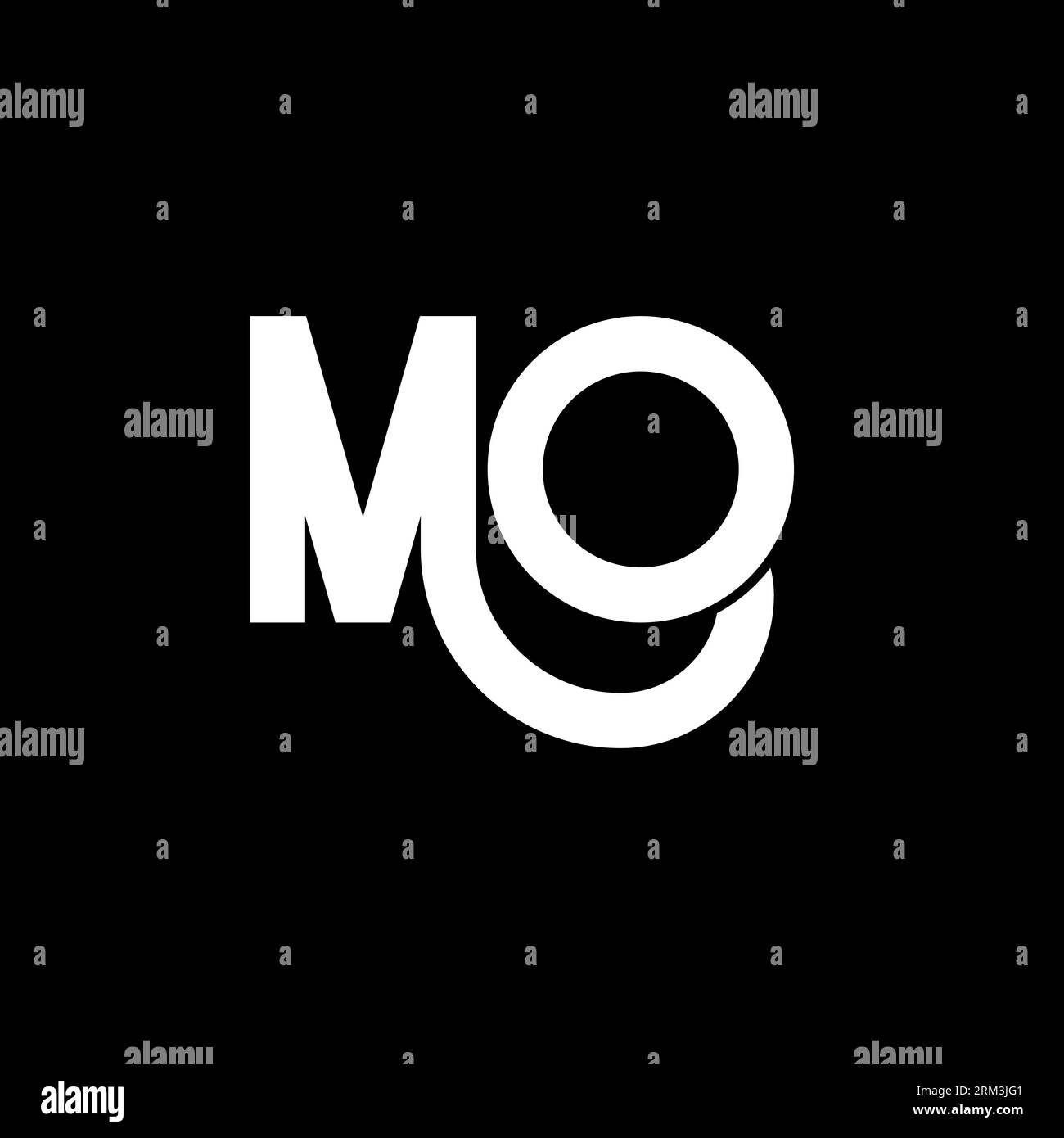 MO Letter Logo Design. Initial letters MO logo icon. Abstract letter MO ...