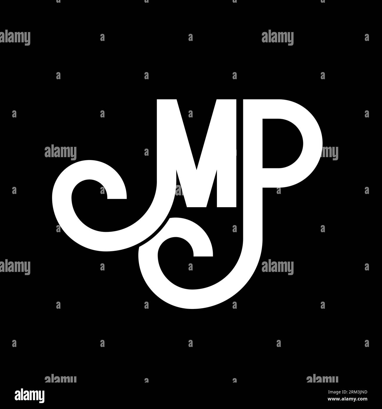 MP Letter Logo Design. Initial letters MP logo icon. Abstract letter MP ...