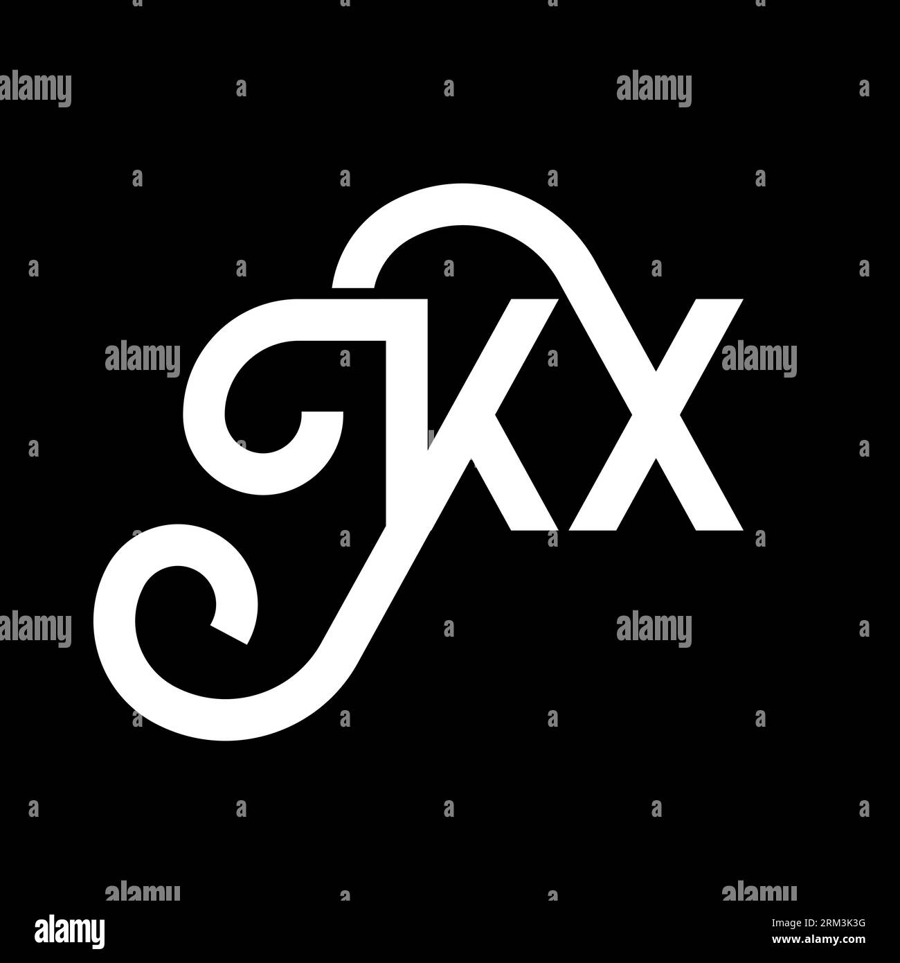Kx Letter Logo Design On Black Background Kx Creative Initials Letter