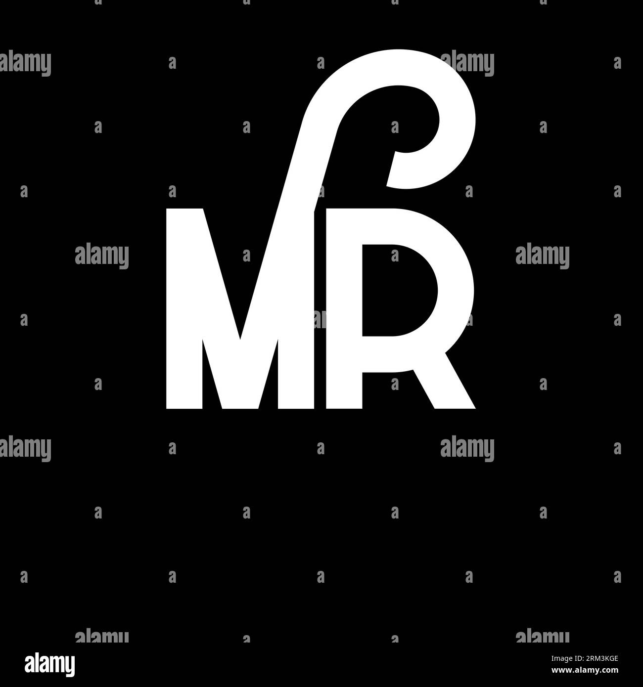 MR Letter Logo Design. Initial letters MR logo icon. Abstract letter MR ...