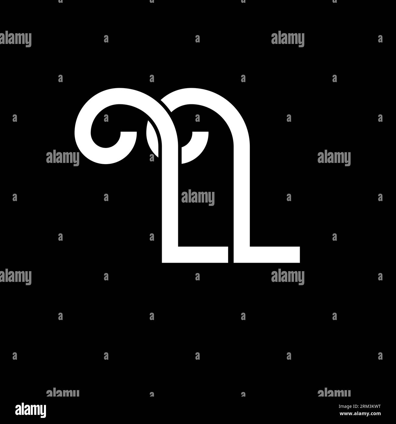 Ll minimal logo design Stock Vector Images - Alamy