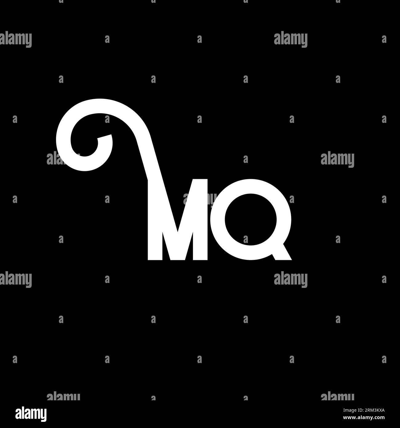 MQ Letter Logo Design. Initial letters MQ logo icon. Abstract letter MQ ...