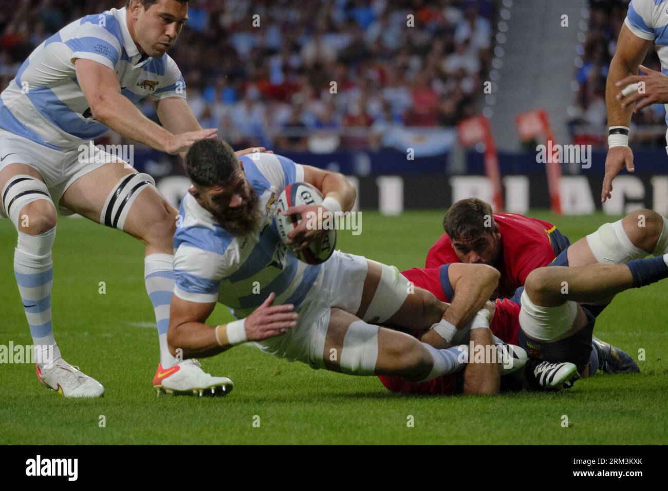 Metropolitano Stadium, Madrid, Spain. 26th Aug, 2023. Rugby teams in ...