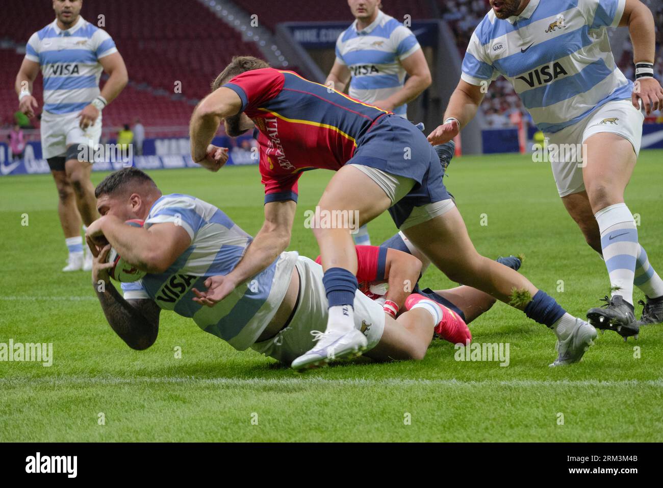 Metropolitano Stadium, Madrid, Spain. 26th Aug, 2023. Rugby teams in ...