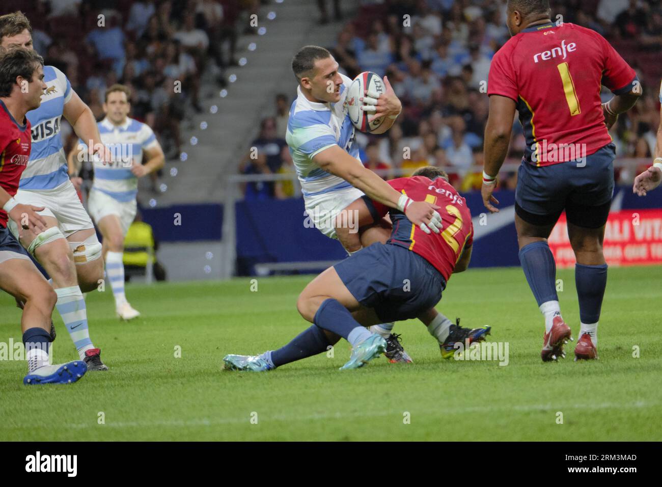 Metropolitano Stadium, Madrid, Spain. 26th Aug, 2023. Rugby teams in ...