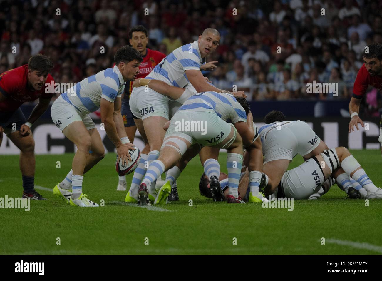 Metropolitano Stadium, Madrid, Spain. 26th Aug, 2023. Rugby teams in ...