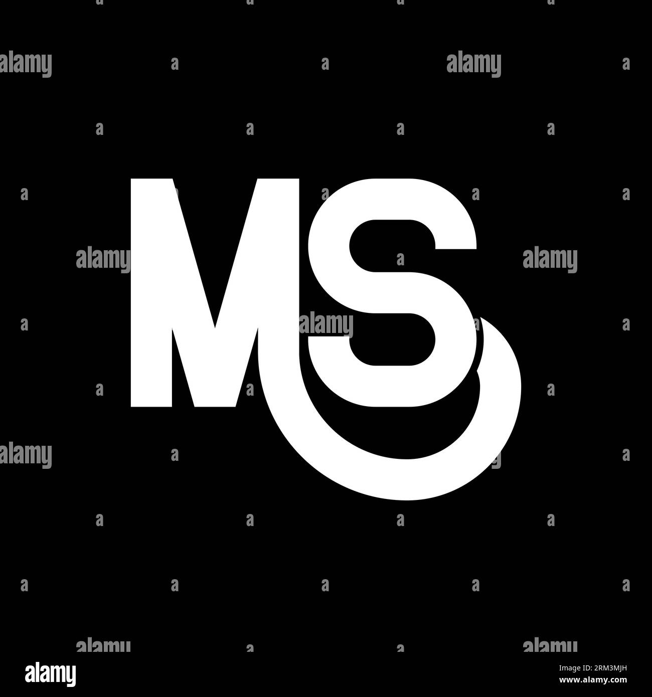 MS Letter Logo Design. Initial letters MS logo icon. Abstract letter MS ...