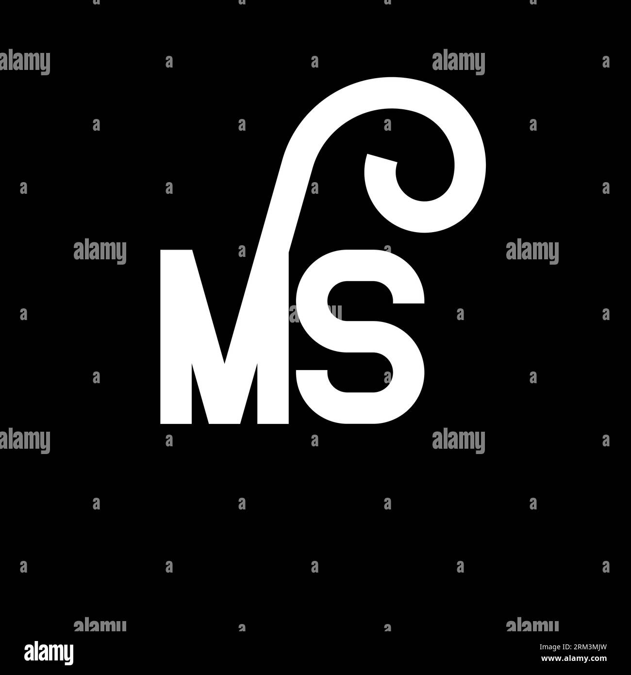 MS Letter Logo Design. Initial letters MS logo icon. Abstract letter MS ...