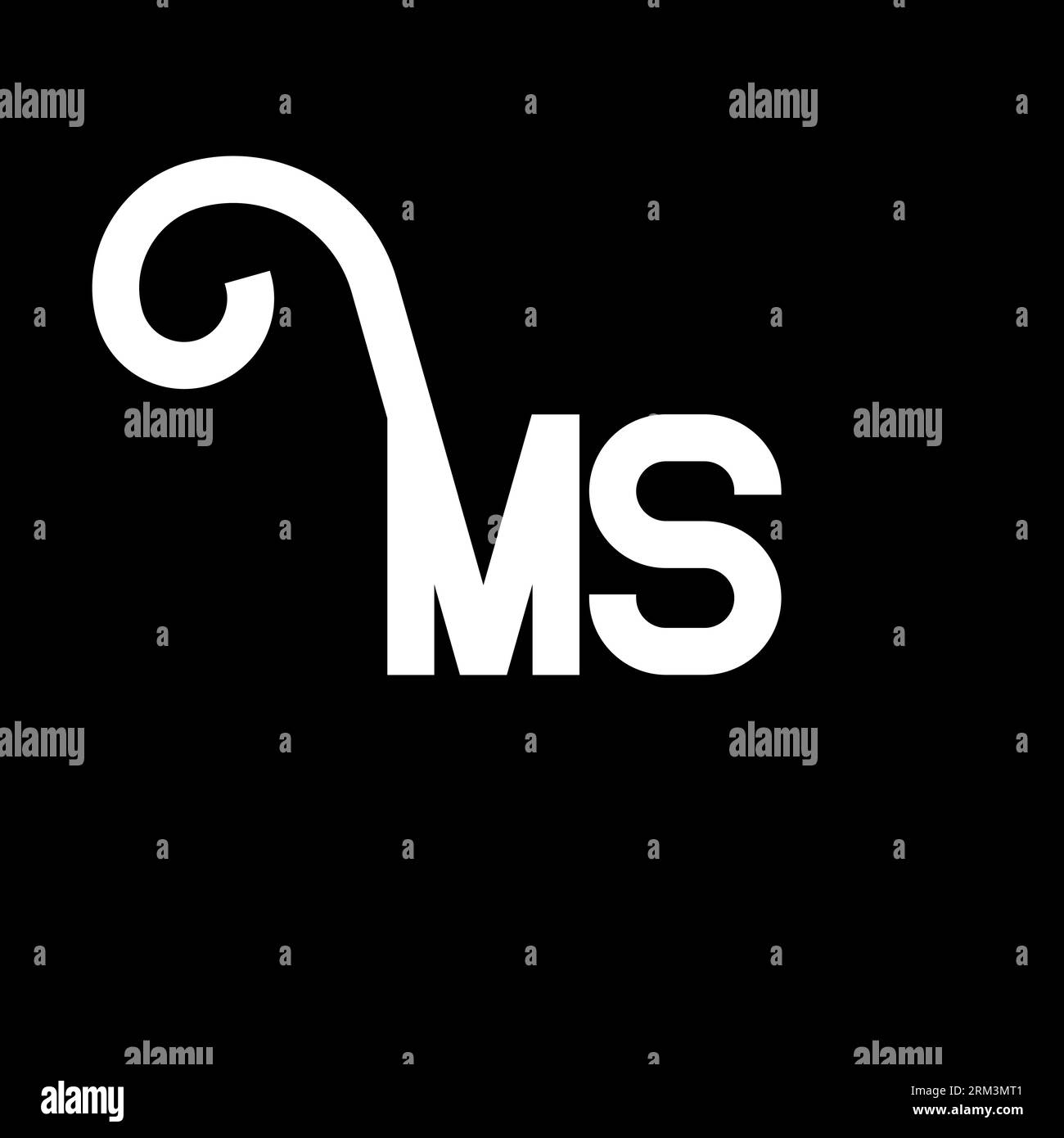 MS Letter Logo Design. Initial letters MS logo icon. Abstract letter MS ...