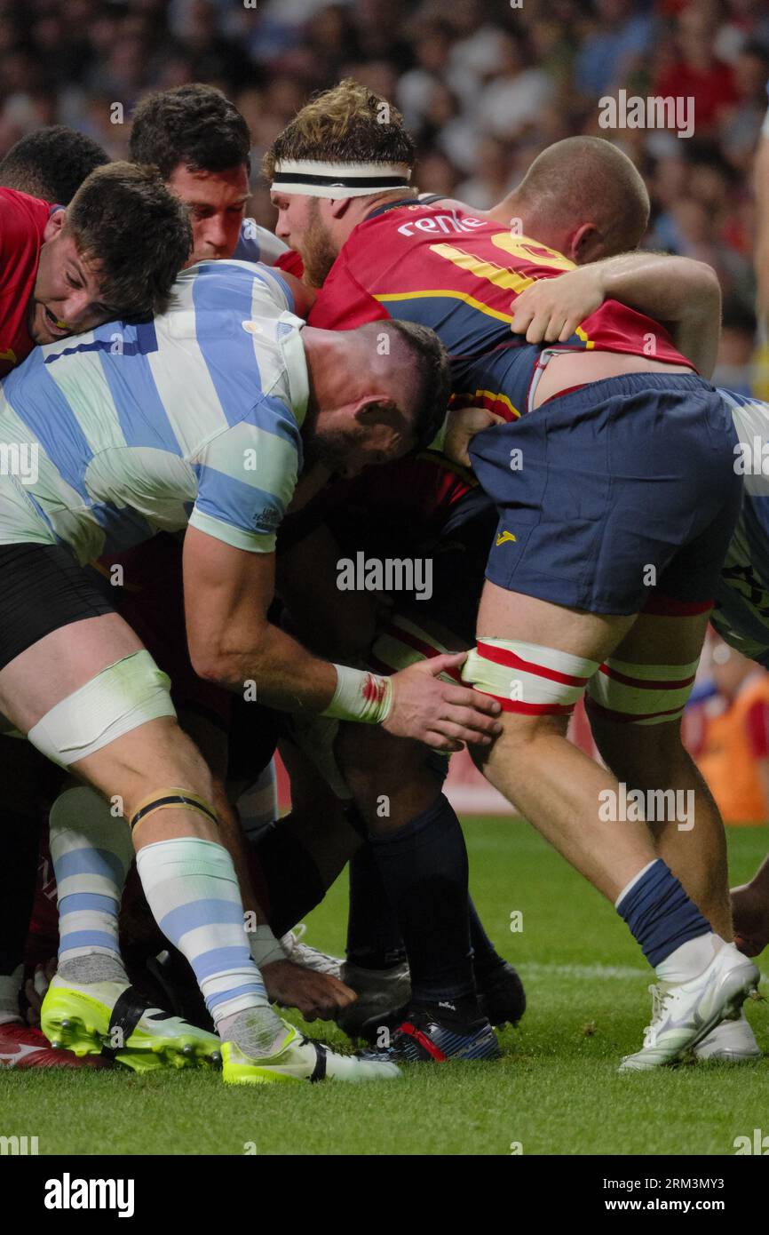 Metropolitano Stadium, Madrid, Spain. 26th Aug, 2023. Rugby teams in ...