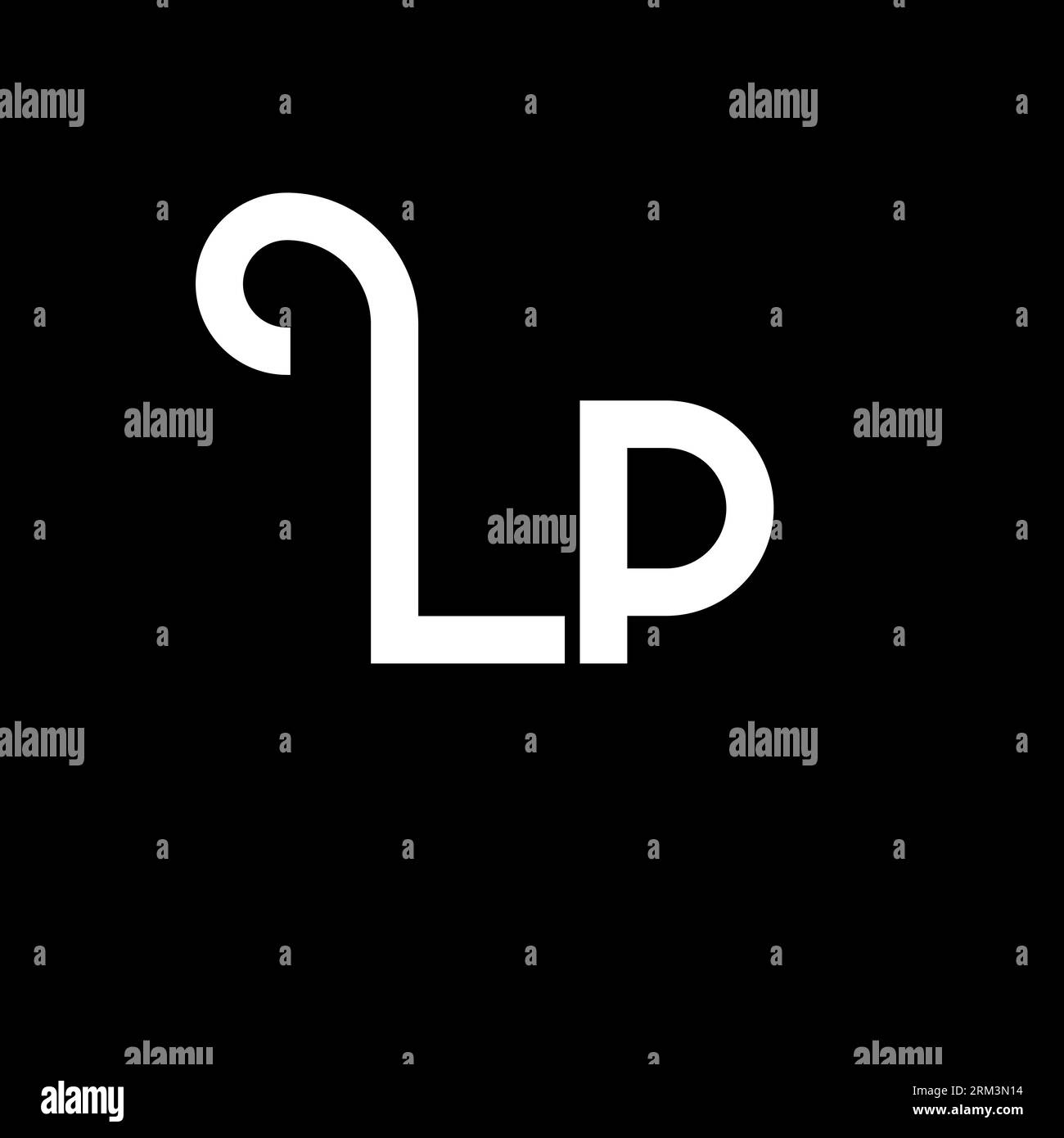 LP Letter Logo Design. Initial letters LP logo icon. Abstract letter LP ...