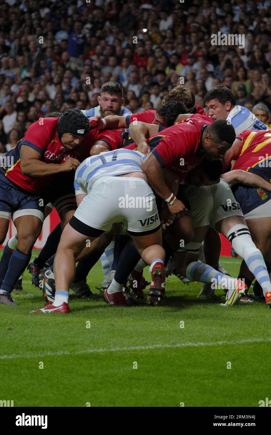 Metropolitano Stadium, Madrid, Spain. 26th Aug, 2023. Rugby teams in ...