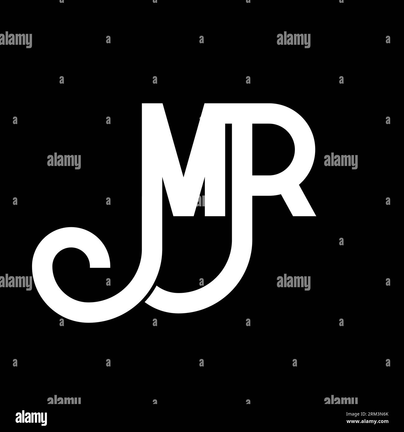 MR Letter Logo Design. Initial letters MR logo icon. Abstract letter MR ...