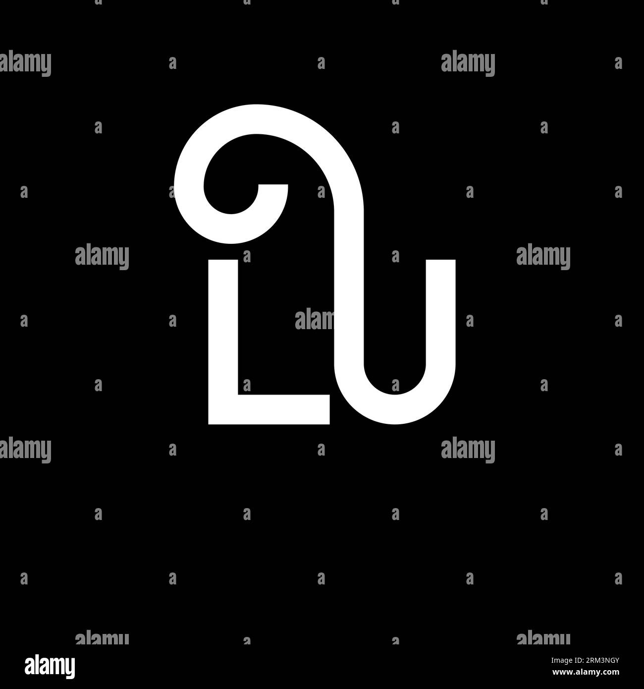LU Letter Logo Design. Initial letters LU logo icon. Abstract letter LU ...