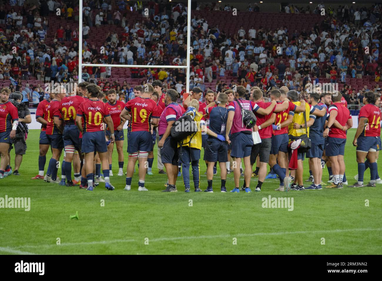 Metropolitano Stadium, Madrid, Spain. 26th Aug, 2023. Rugby teams in ...